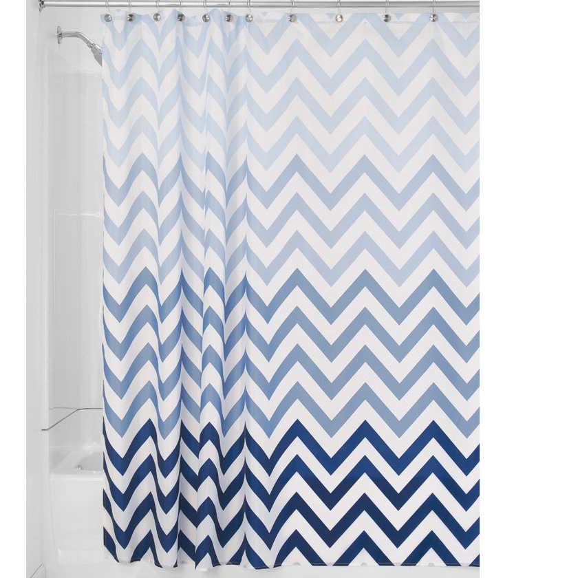 Interdesign Chevron Shower Curtain And Reviews Wayfair
