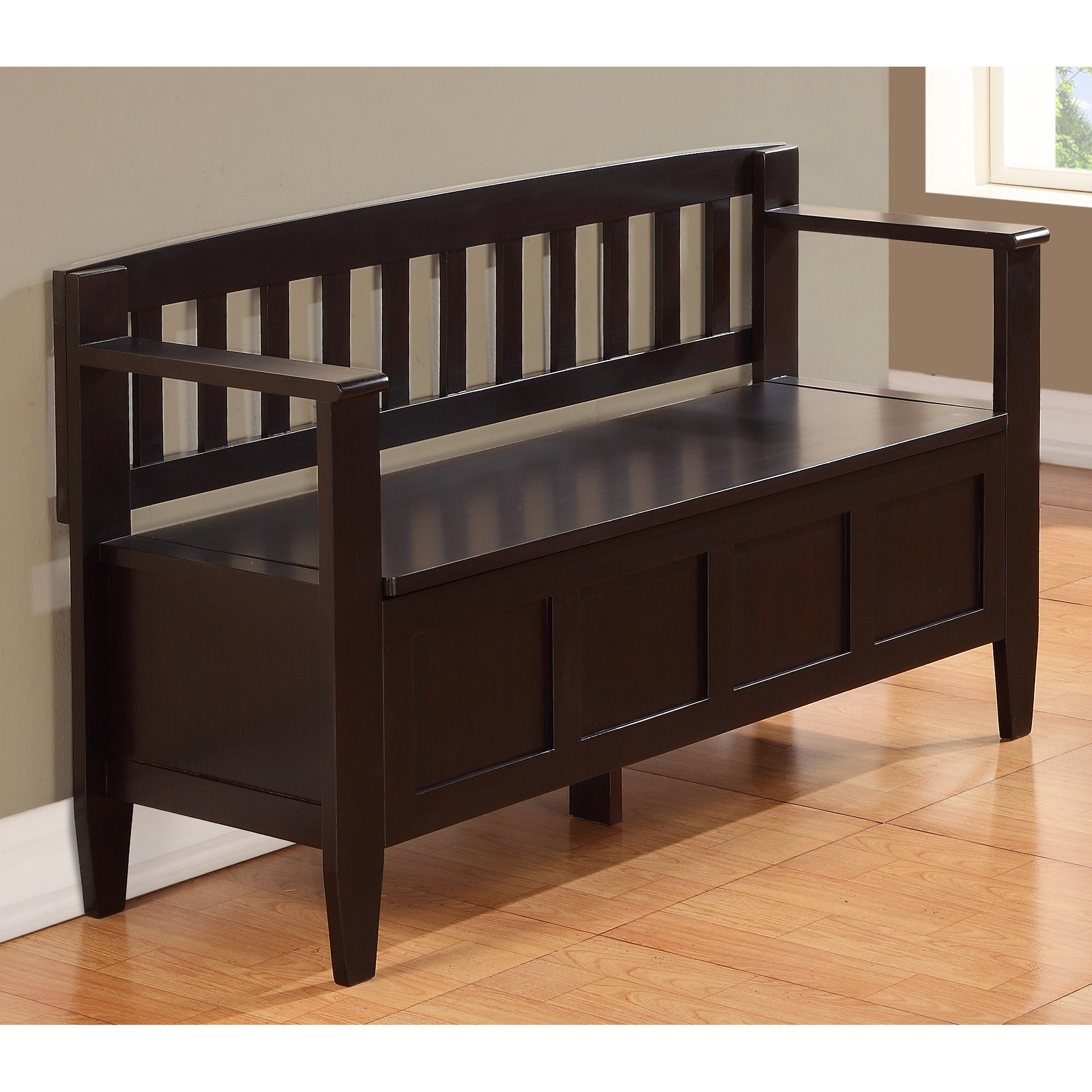 Simpli Home Brooklyn Entryway Storage Bench & Reviews | Wayfair