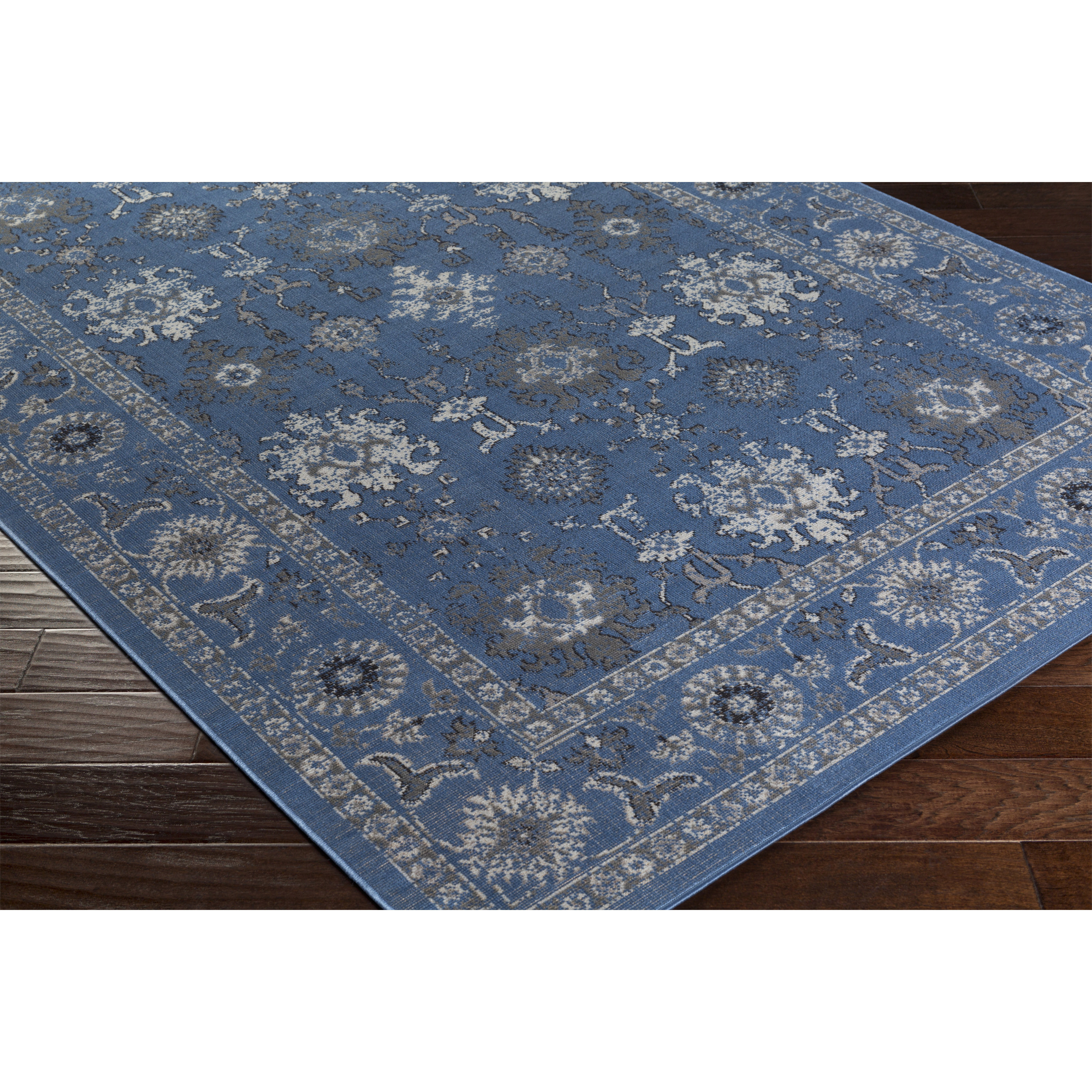Bungalow Rose Septfontaines Blue/Gray Area Rug & Reviews | Wayfair